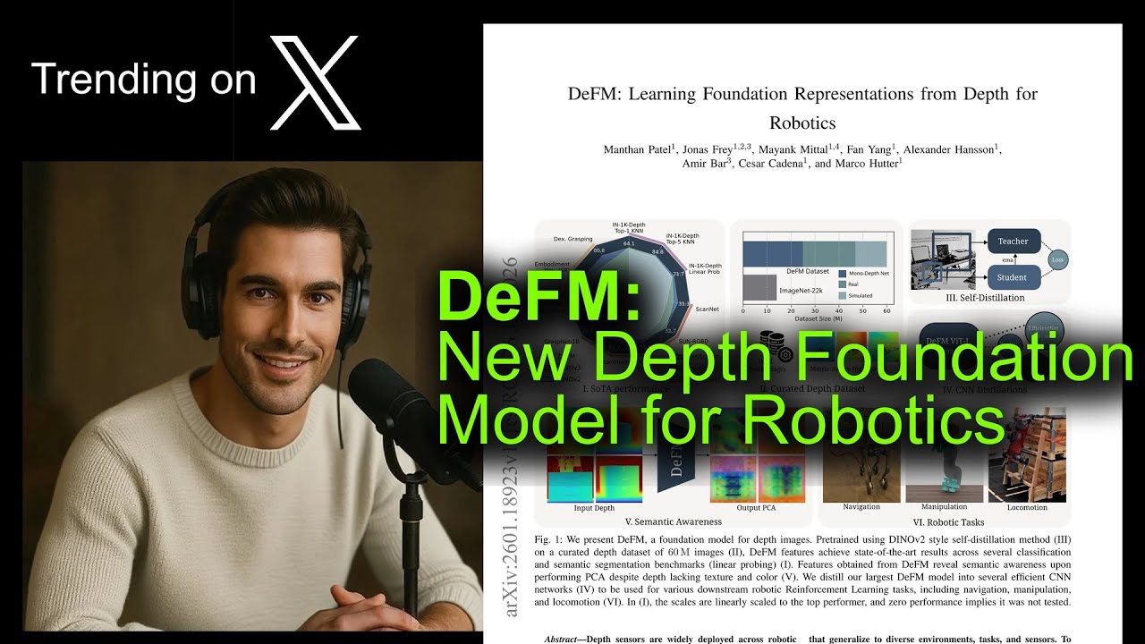 DeFM: New Depth Foundation Model for Robotics - YouTube