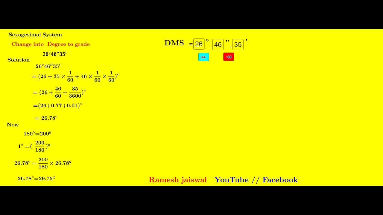 Degrees to Grades conversion use GeoGebra - YouTube