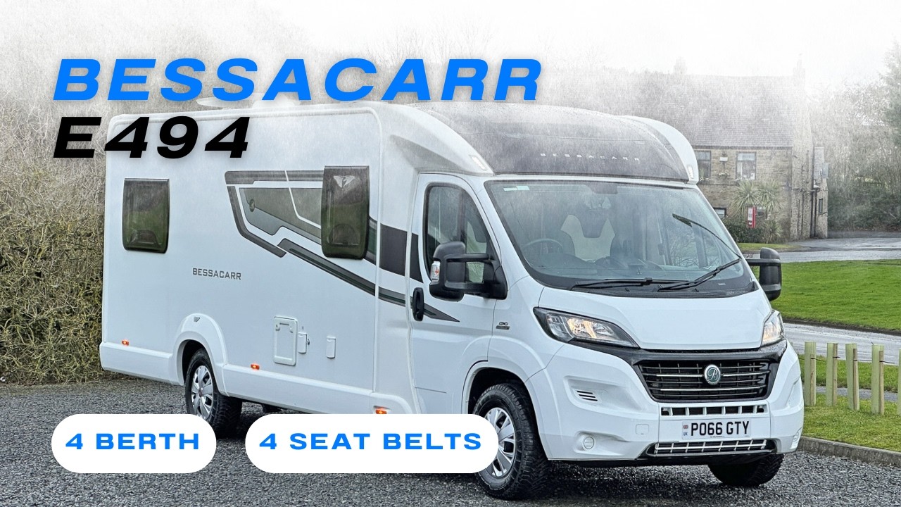 Luxury 4 Berth Motorhome With Island Bed | 2016 Bessacarr E494 - YouTube