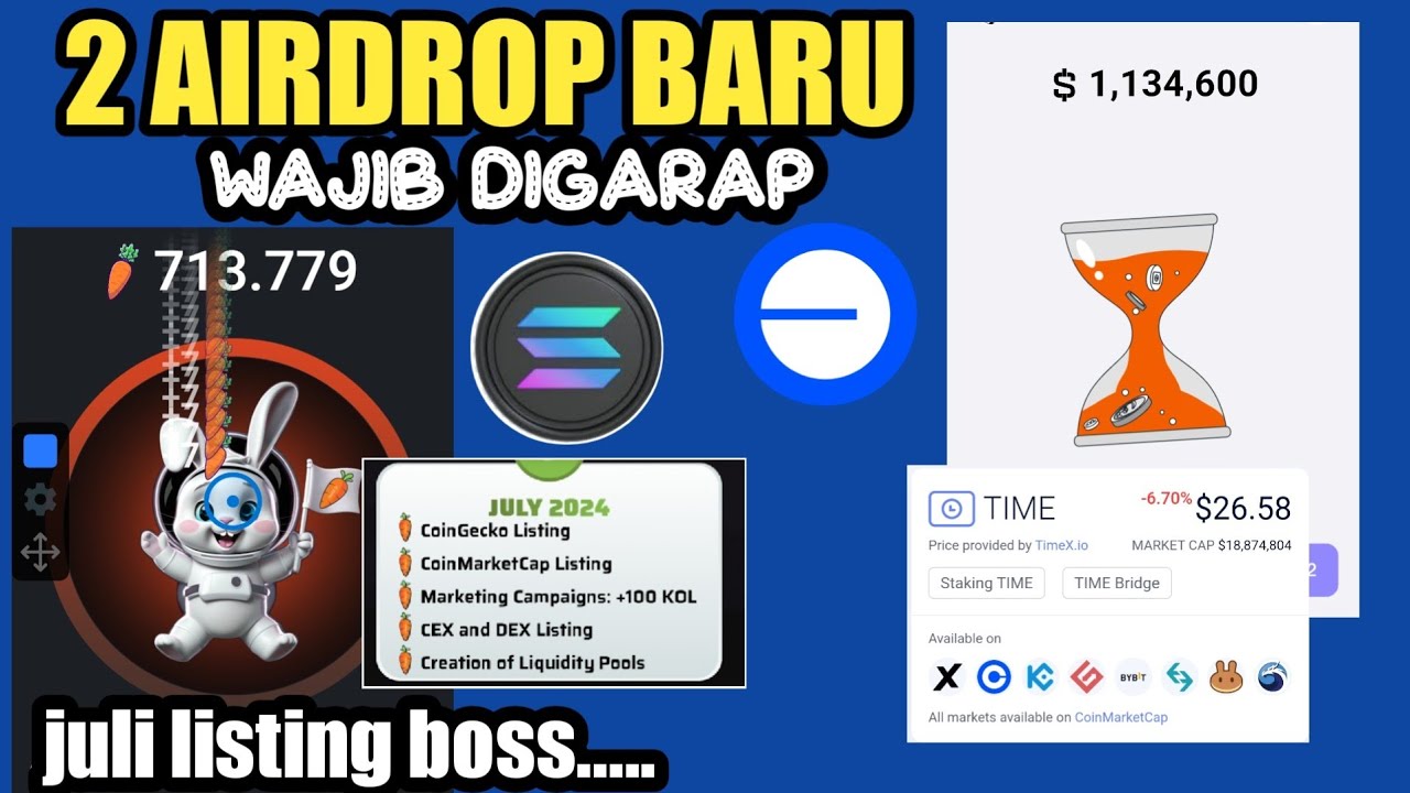 AIRDROP BARU POTENSI JP BRUTAL ! WHITE BUNNY BLOCKCHAIN SOLANA $ TIME FARM PROJECT DARI CHRONO ...