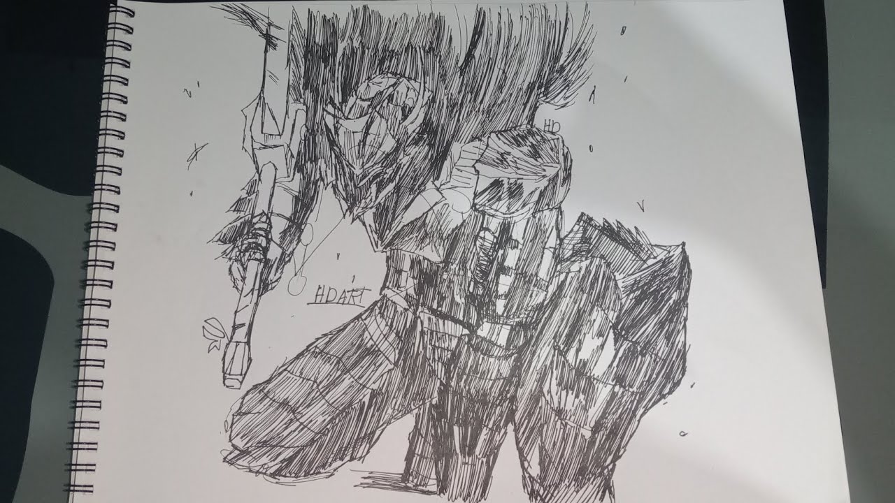 Drawing berserker armor full body eazy - YouTube