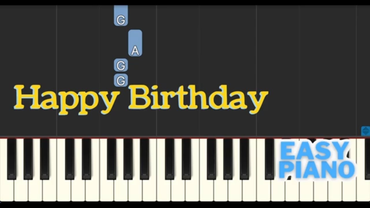 Happy Birthday Easy Piano Tutorial - YouTube
