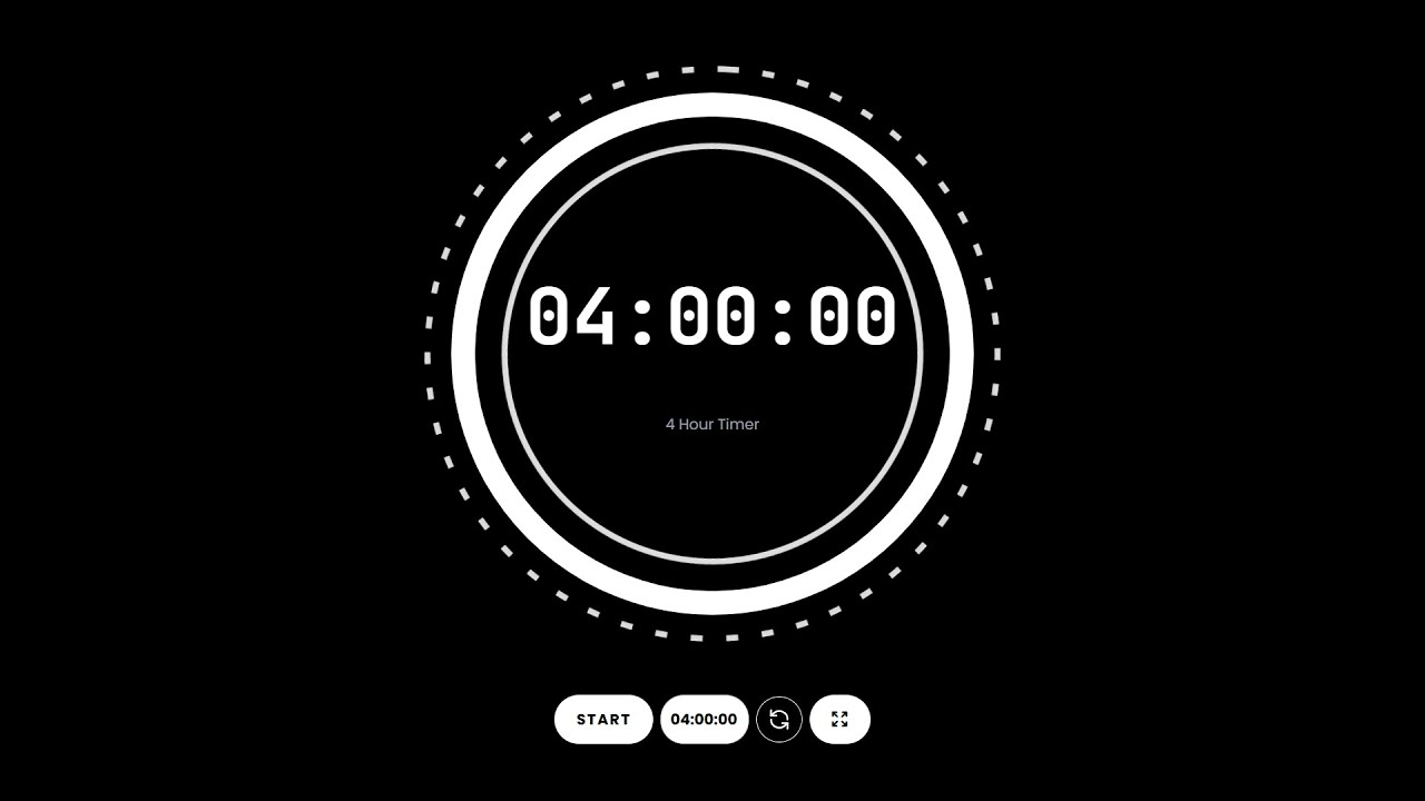 4 Hour Timer - Traditional Clock - YouTube