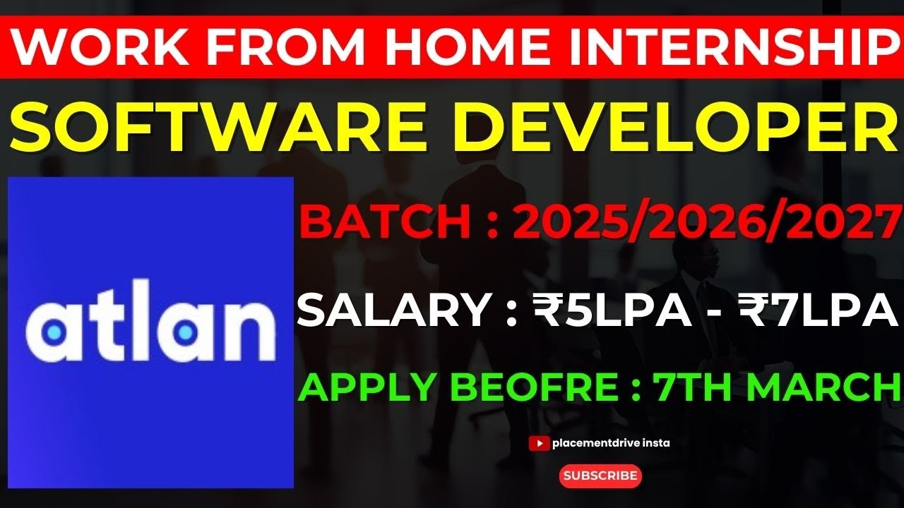 Work From Home Atlan Software Engineer Internship 2025 | Full-Time Paid ...