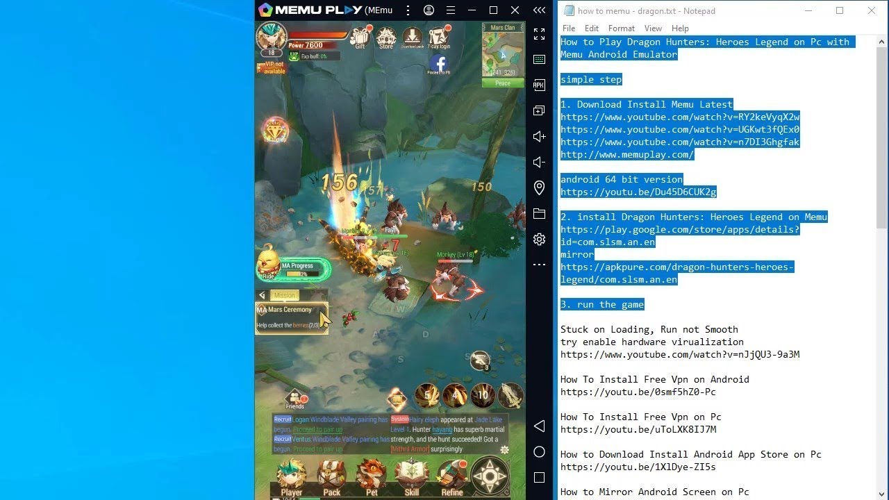 How to Play Dragon Hunters Heroes Legend on Pc Keyboard Mouse Mapping ...