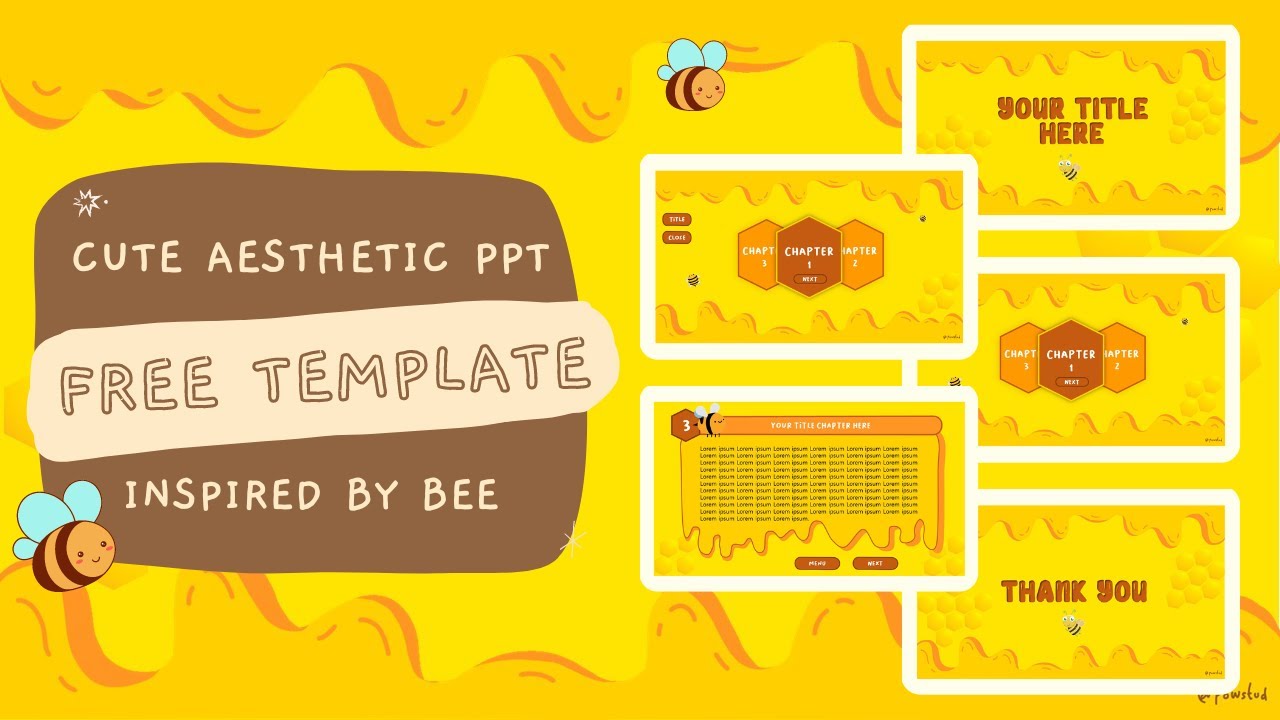 Cute Aesthetic PPT Inspired by Bee│ POWER POINT ANIMATION TEMPLATE ...