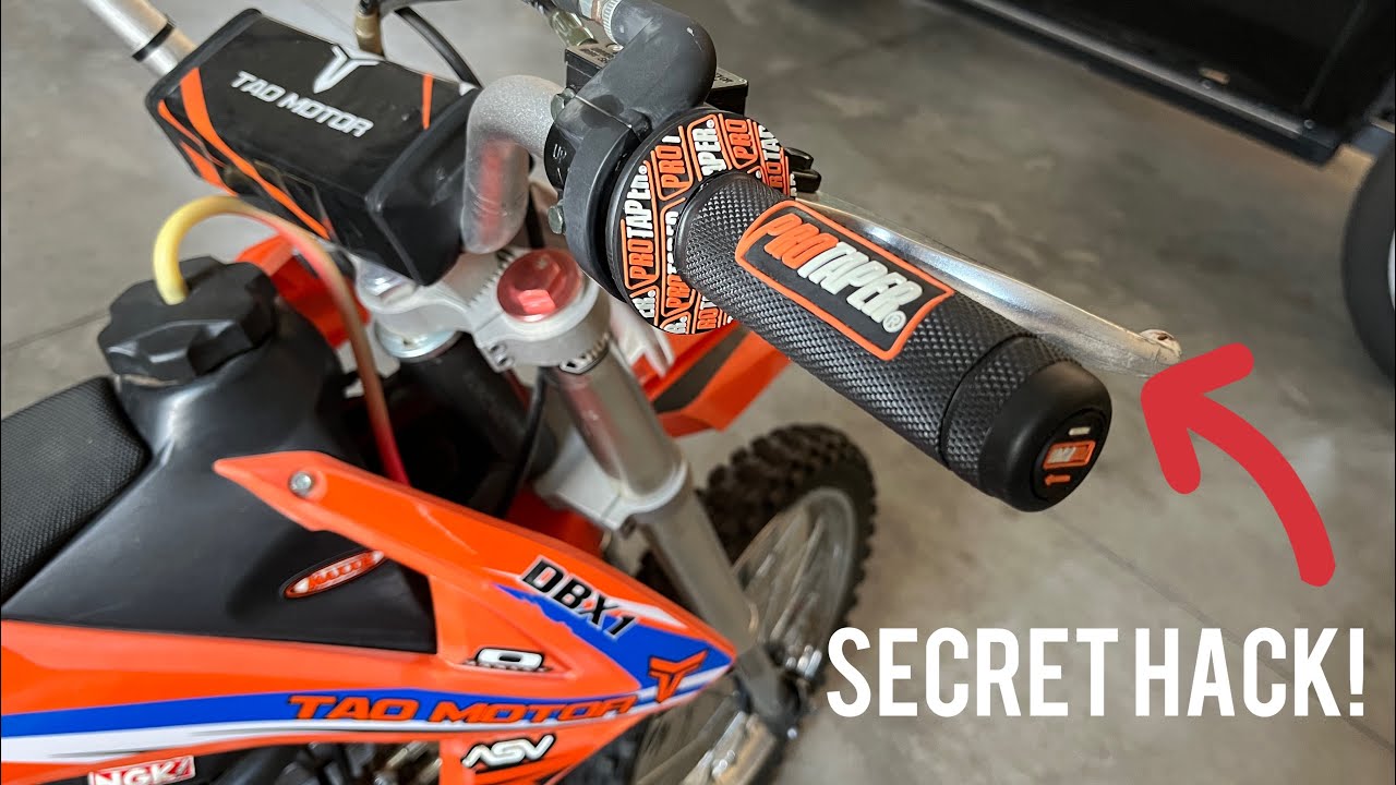 How to install grips onto a dirt bike! (Secret Hack) - YouTube