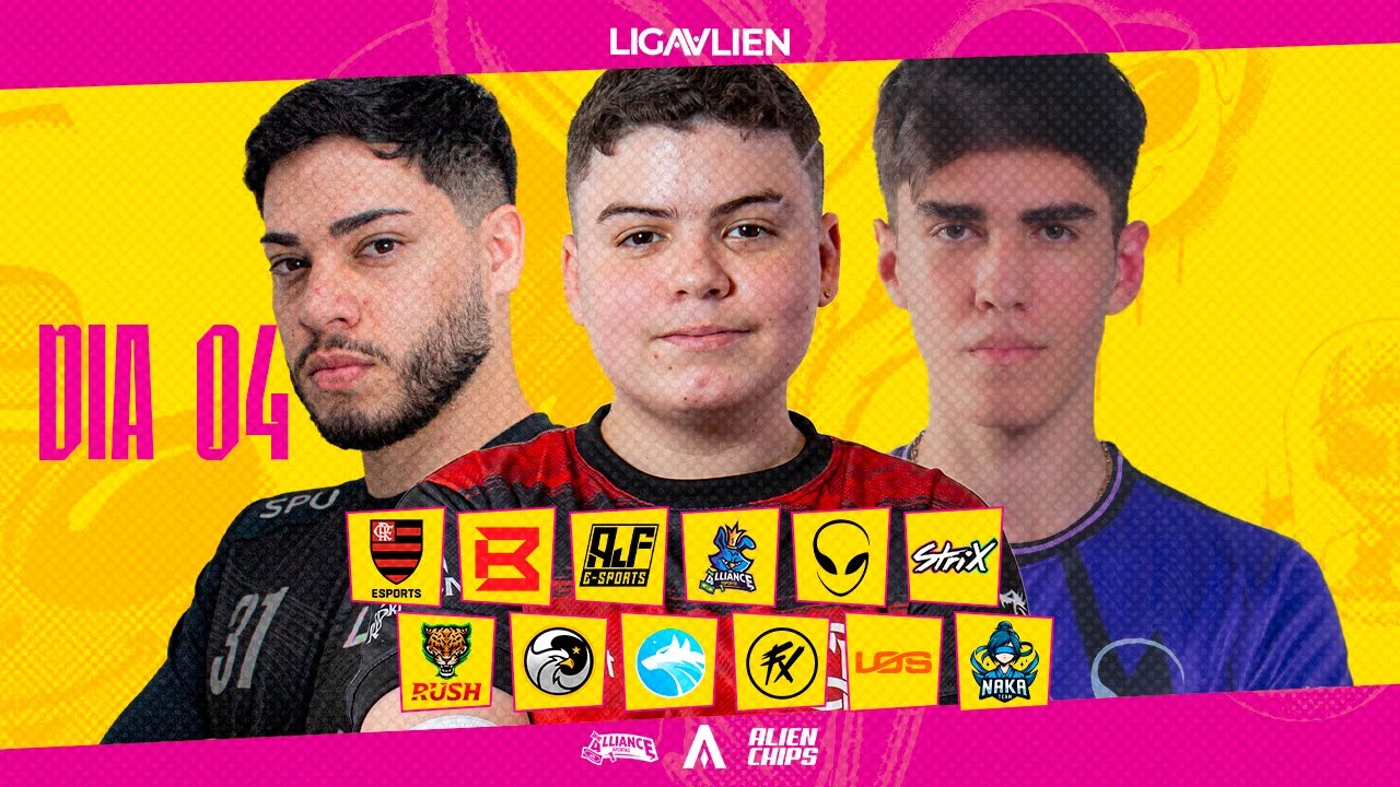 LIGA ALIEN SEASON 1 🩷 DIA 4 - AXB 🩷 FLUXO, DOLLARS, FLAMENGO, AJF, RUSH ...