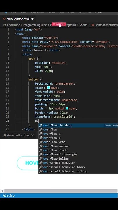 How To Create Shining Effects On A Button Using Pure Css Css Tutorials Shorts Csstutorials