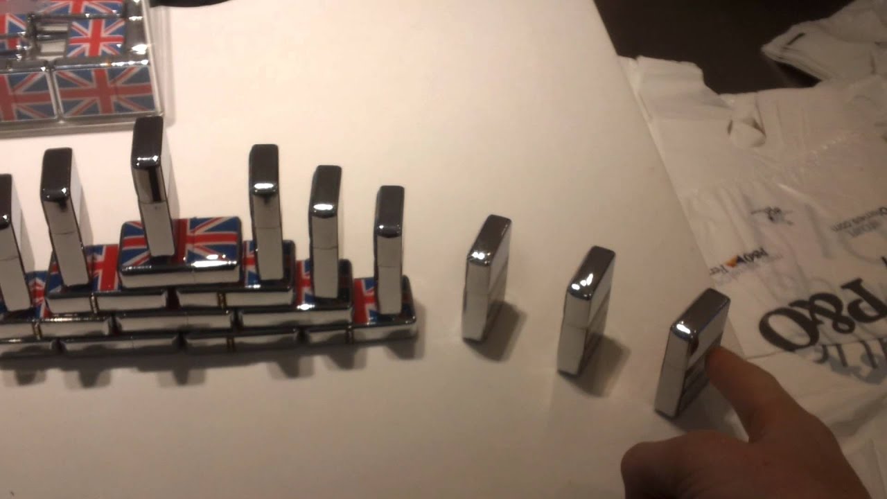 Union jack lighter dominoes - YouTube