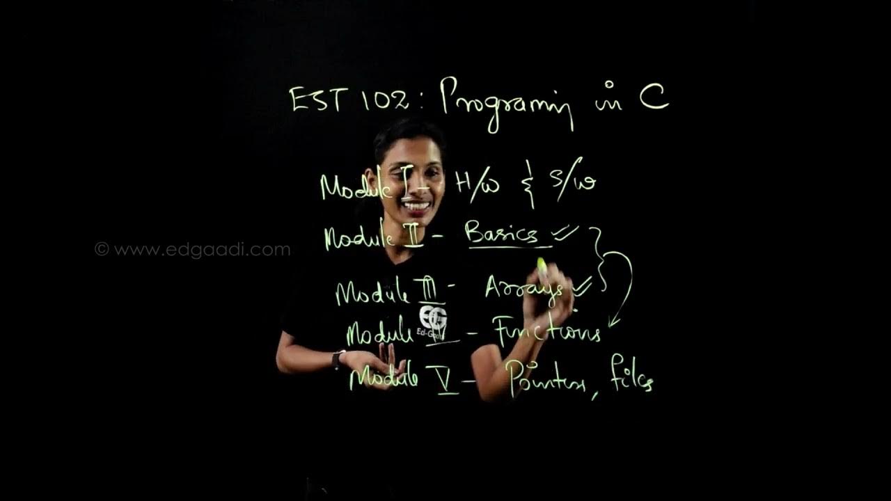 Introduction to C Programing | Module 1 | Programming in C | EST102 KTU 2019 Scheme - YouTube