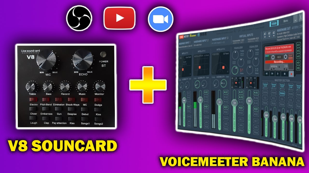 Enhance Voice Quality with V8 SOUND CARD and VOICEMEETER - YouTube