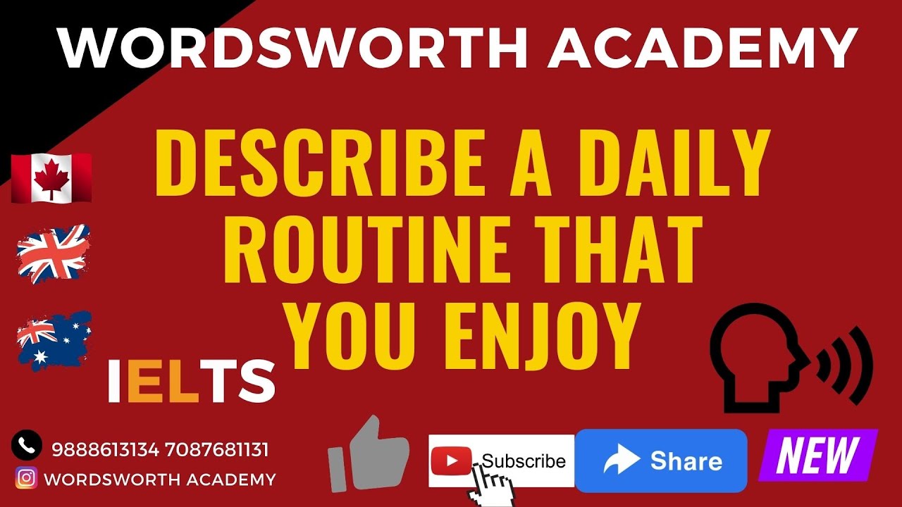 Describe a daily routine that you Enjoy #ieltsspeaking #ieltscuecard # ...