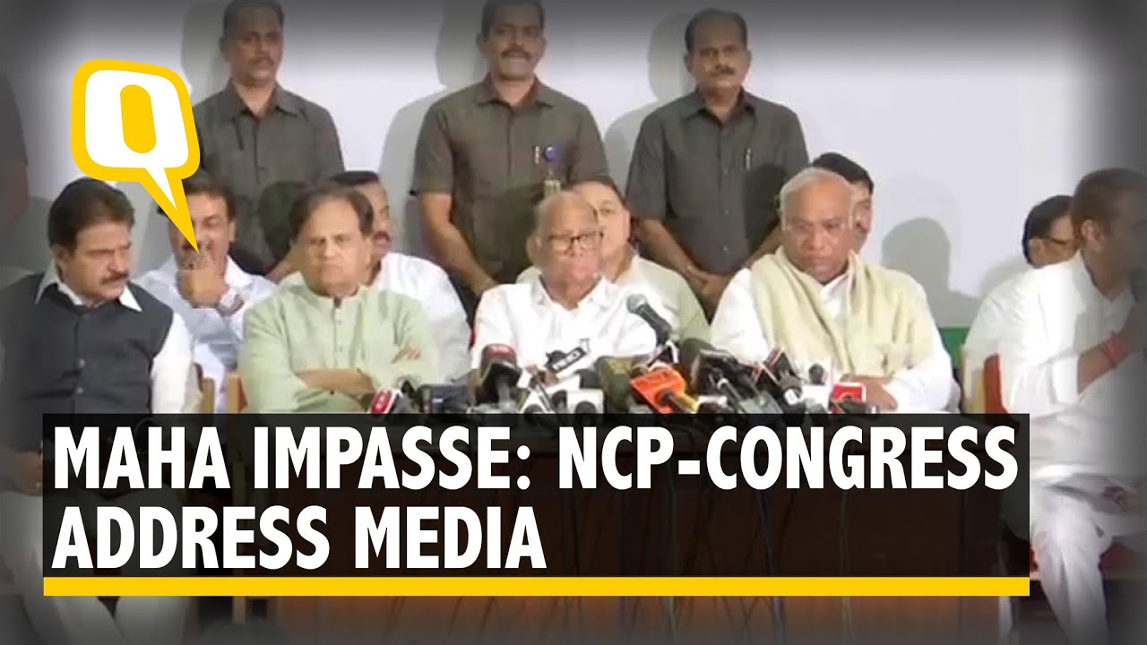 NCP-Congress Address Media After Centre Imposes President's Rule in ...