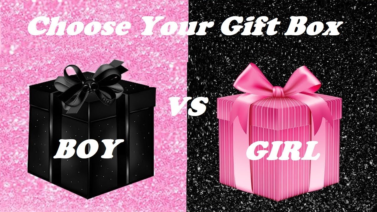 Choose your gift🎁left and right 😍boys vs girls💕escolha um presente🎁 ...