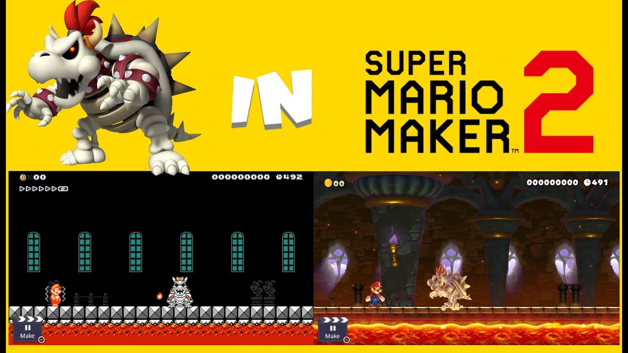 Dry Bowser in Super Mario Maker 2 [MOD] - YouTube