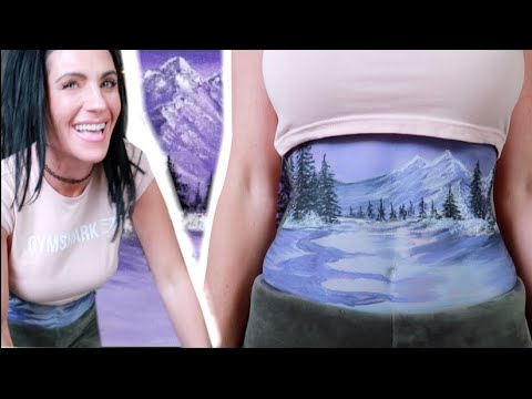 I TRIED BODY PAINTING A DETAILED PAINTING USING ONLY 3 COLORS ON MY ABS ...