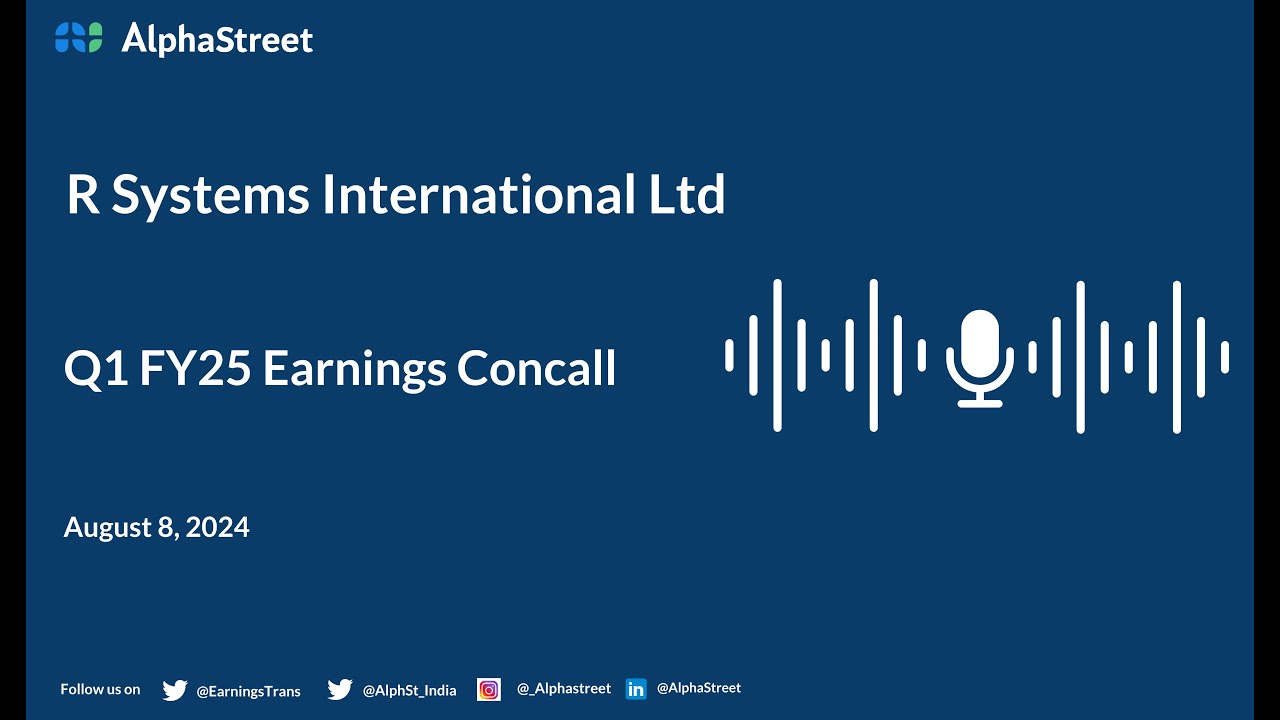 R Systems International Ltd Q1 FY2024-25 Earnings Conference Call - YouTube