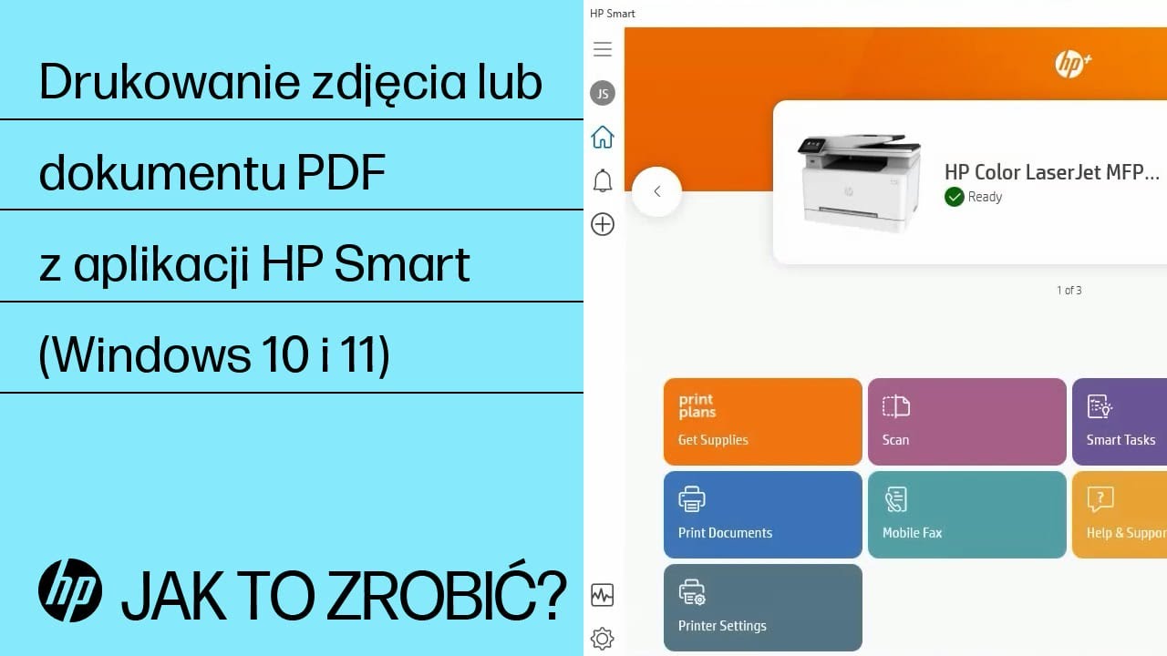 Drukowanie zdjęcia lub dokumentu PDF z aplikacji HP Smart (Windows 10 i ...