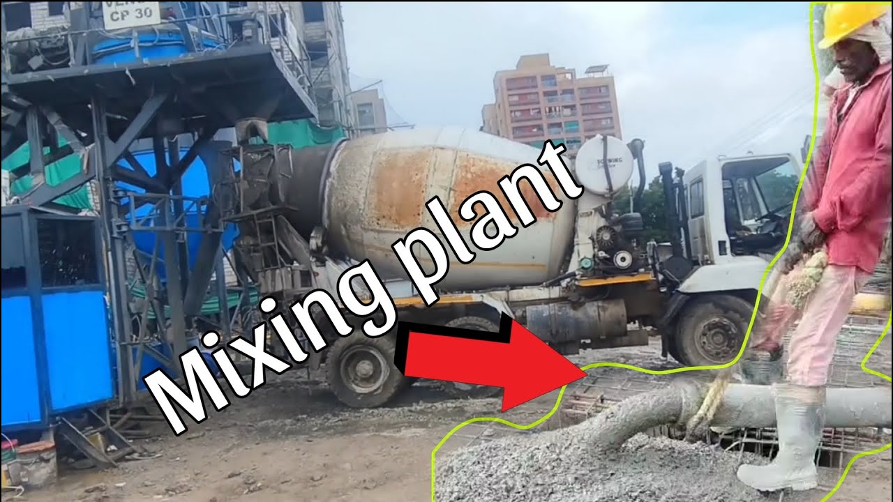 Concrete mixing Plant full proses technic - YouTube