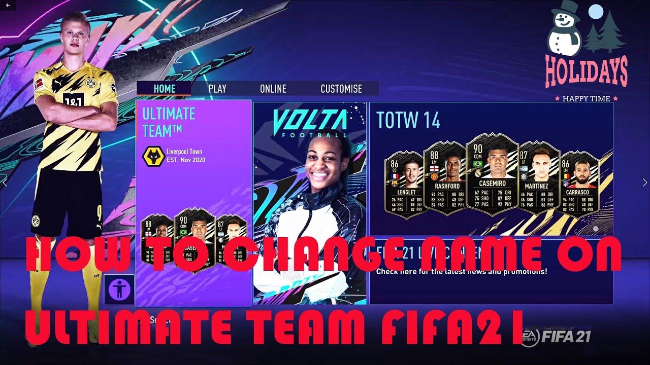 How to change name on Ultimate Team FIFA 21 - YouTube