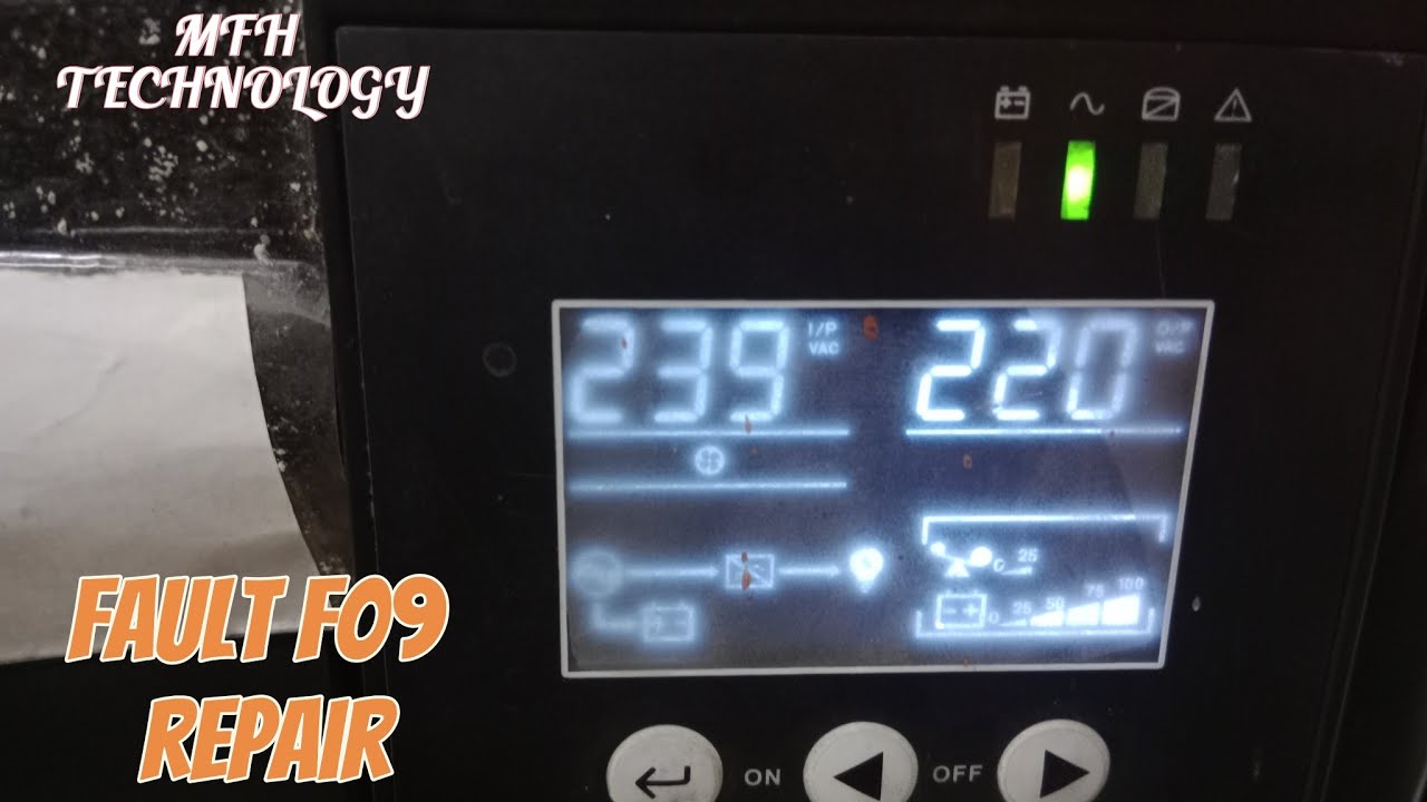 iPower / Deutsche power 3kva 72vdc online ups fault F 09 repair - YouTube