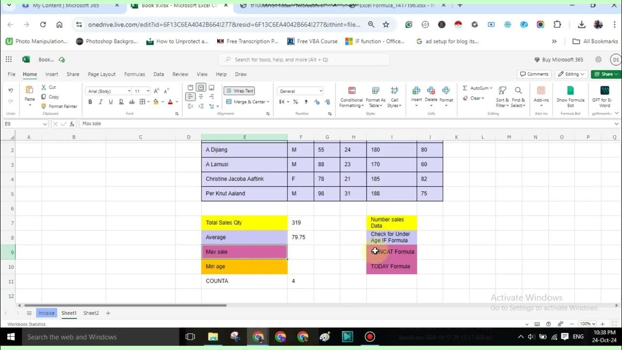 Top10 Excel Formula for beginners #top10 #excel #excelformula - YouTube