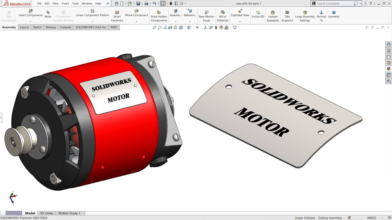 How to Make Motor in Solidworks (Part10) #Motor #solidworks # ...