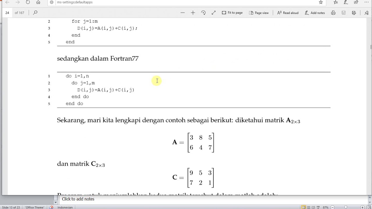 Penjumlahan Array - YouTube