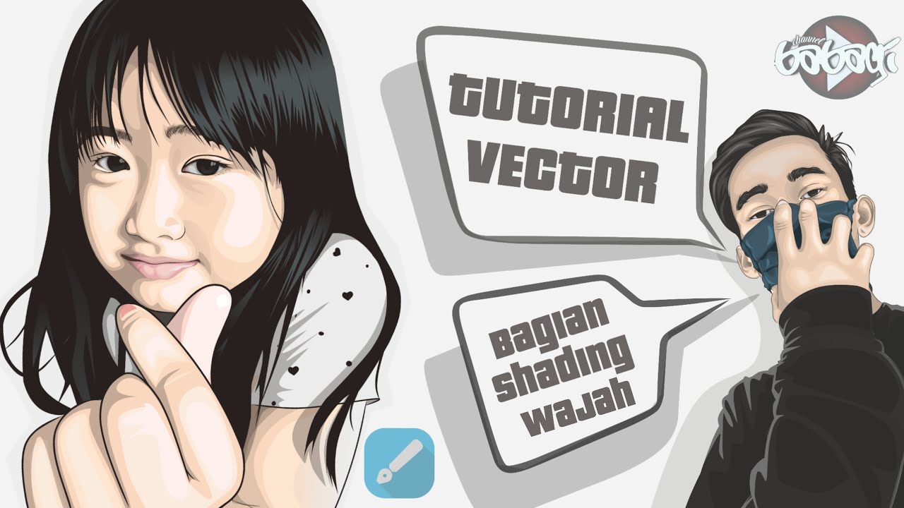 Tutorial vector bagian shading wajah - YouTube