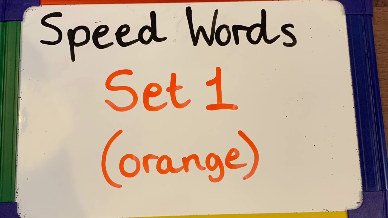 Speed Words Set 1.3 (orange) - YouTube