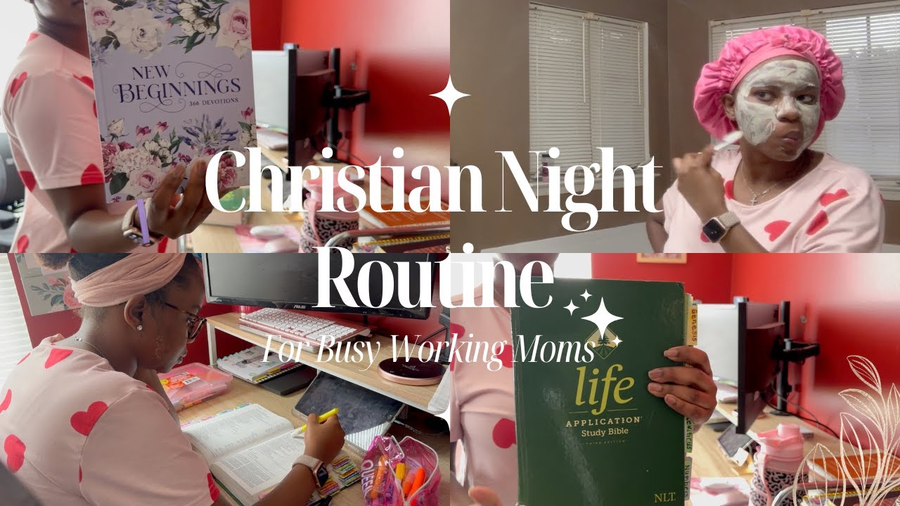 Christian Girl Night Routine | Busy Working Moms - YouTube