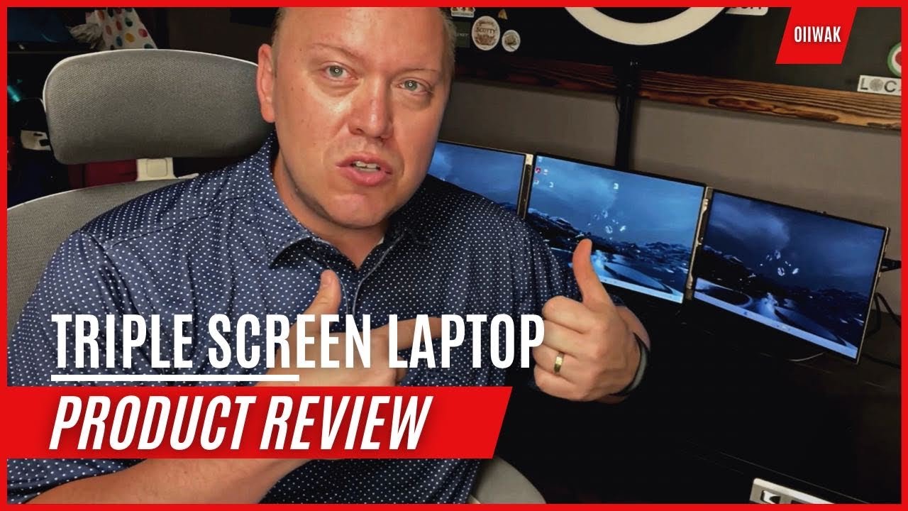 Boost Productivity With Triple Laptop Screen! Oiiwak Portable Tri ...