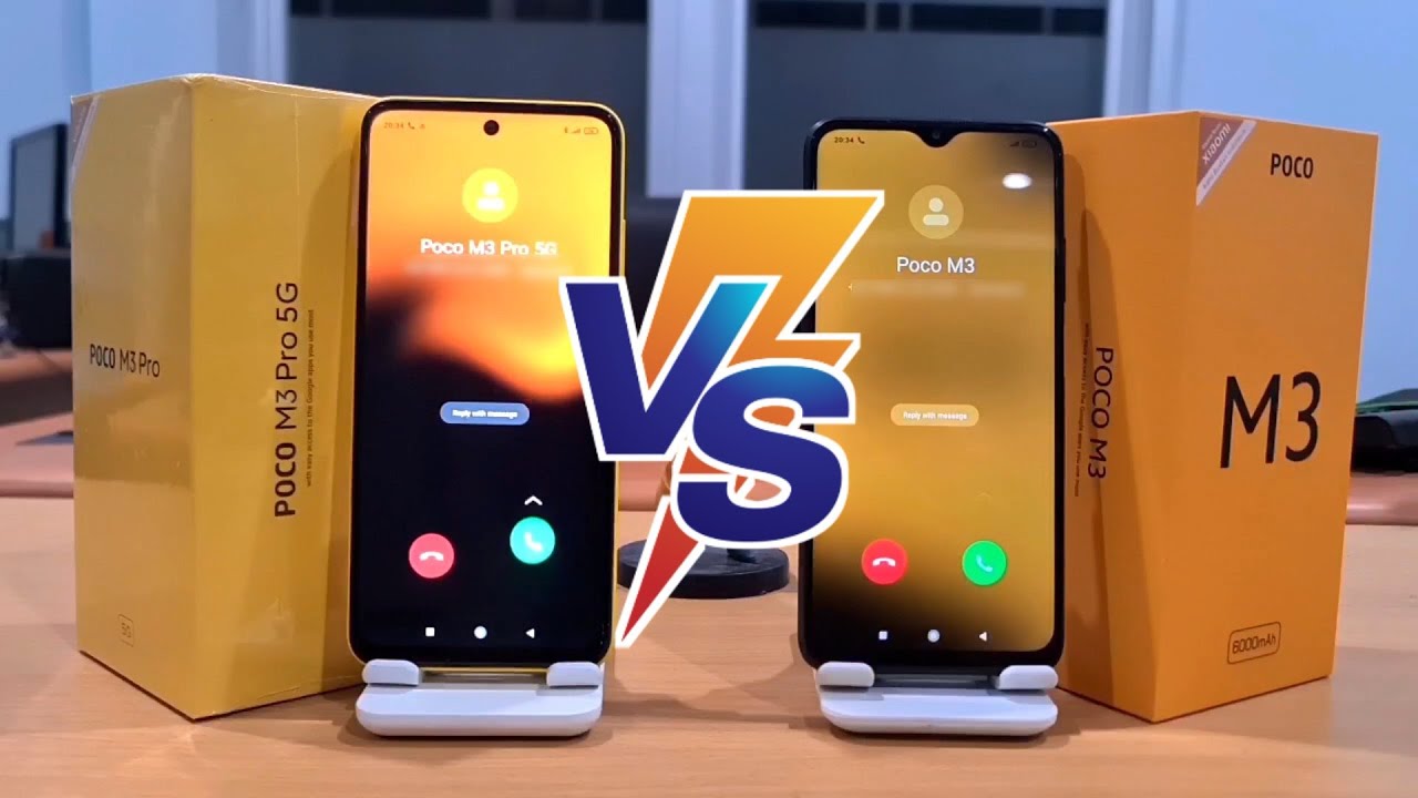 incoming call Xiaomi Poco M3 (BLACK) VS Poco M3 Pro 5G (YELLOW) - YouTube