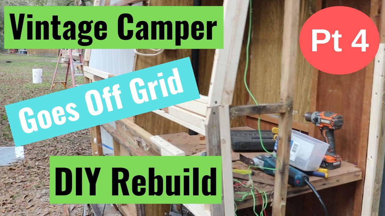 Vintage Camper Off Grid Rebuild #4 - Rear Frame Rebuild - YouTube