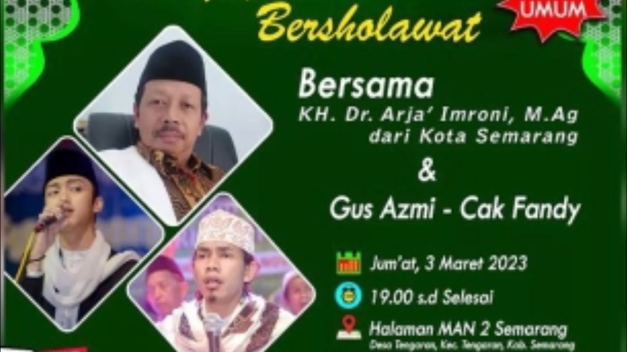 Gus Azmi | Cak Fandy MAN 2 Semarang ( Madaihuna ) - YouTube