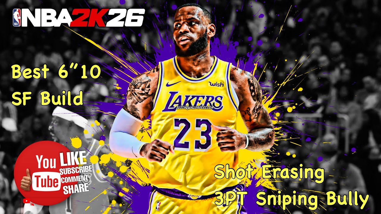 NBA 2K26 SF 6'10 Shot Erasing 3PT Sniping Bully - YouTube