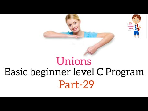 Unions C basic beginner level program part 29 Easy Learning Genius - YouTube