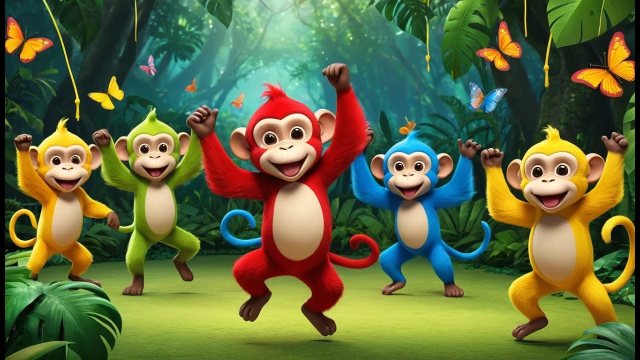 Monkey Parade and the Bouncing Bananas | Popular Nursery Rhyme & Lyrics for Kids - YouTube