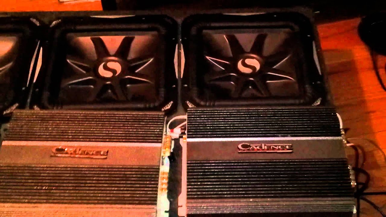 (6) Kicker L7s in a box, (3) Cadence amps etc. - YouTube