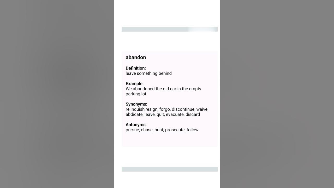 Abandon Word Meaning Synonyms Antonyms English Vocabulary For abandon-word-meaning-synonyms-antonyms-english-vocabulary-for