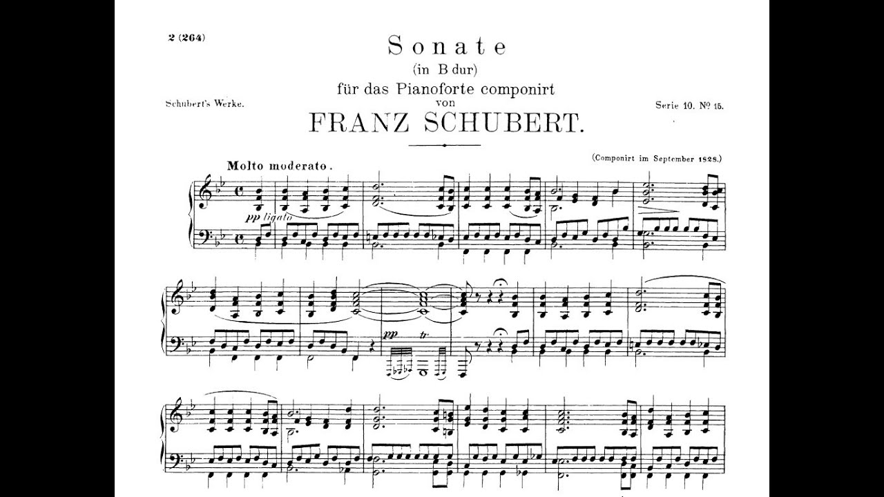 F. Schubert - Piano Sonata in B Flat Major D.960 (with score) - YouTube