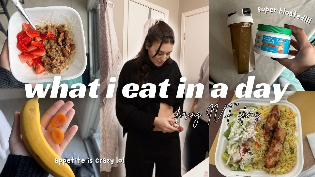 full day of eating for FERTILITY during my IVF STIMS *bloated ...
