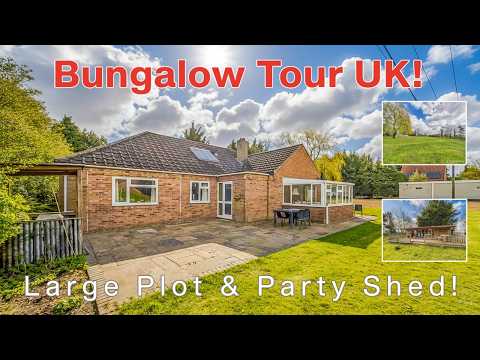 BUNGALOW TOUR UK  With Party Shed! For Sale £550,000 Swaffham, Norfolk - Longsons Estate Agents.