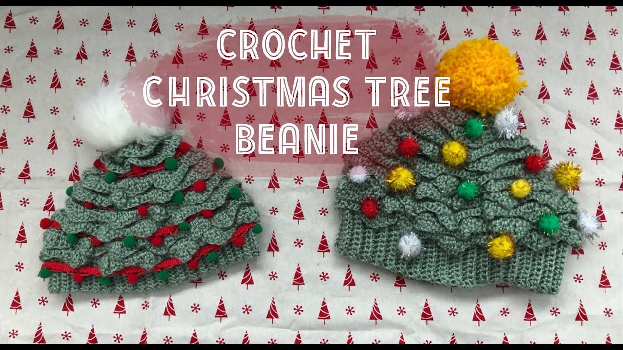 Crochet Christmas Tree Beanie Tutorial YouTube Crochet Christmas Tree Beanie Tutorial YouTube