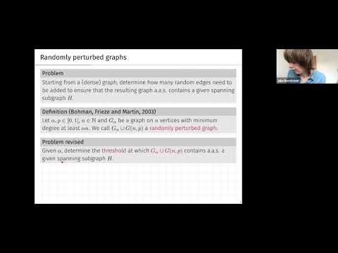 Clique factors in randomly perturbed graphs (and related questions) - Julia Böttcher (LSE)