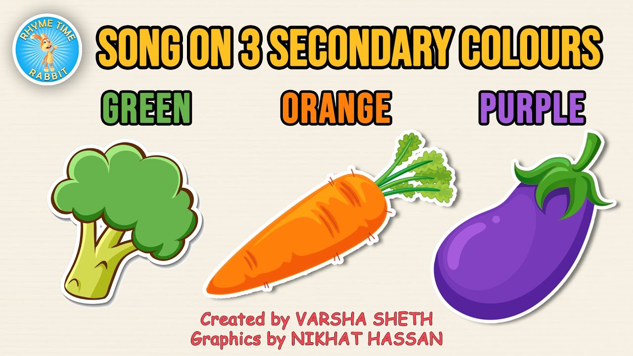 THE COLOUR SONG | Teaching Secondary Colours | Green, Orange, Purple ...
