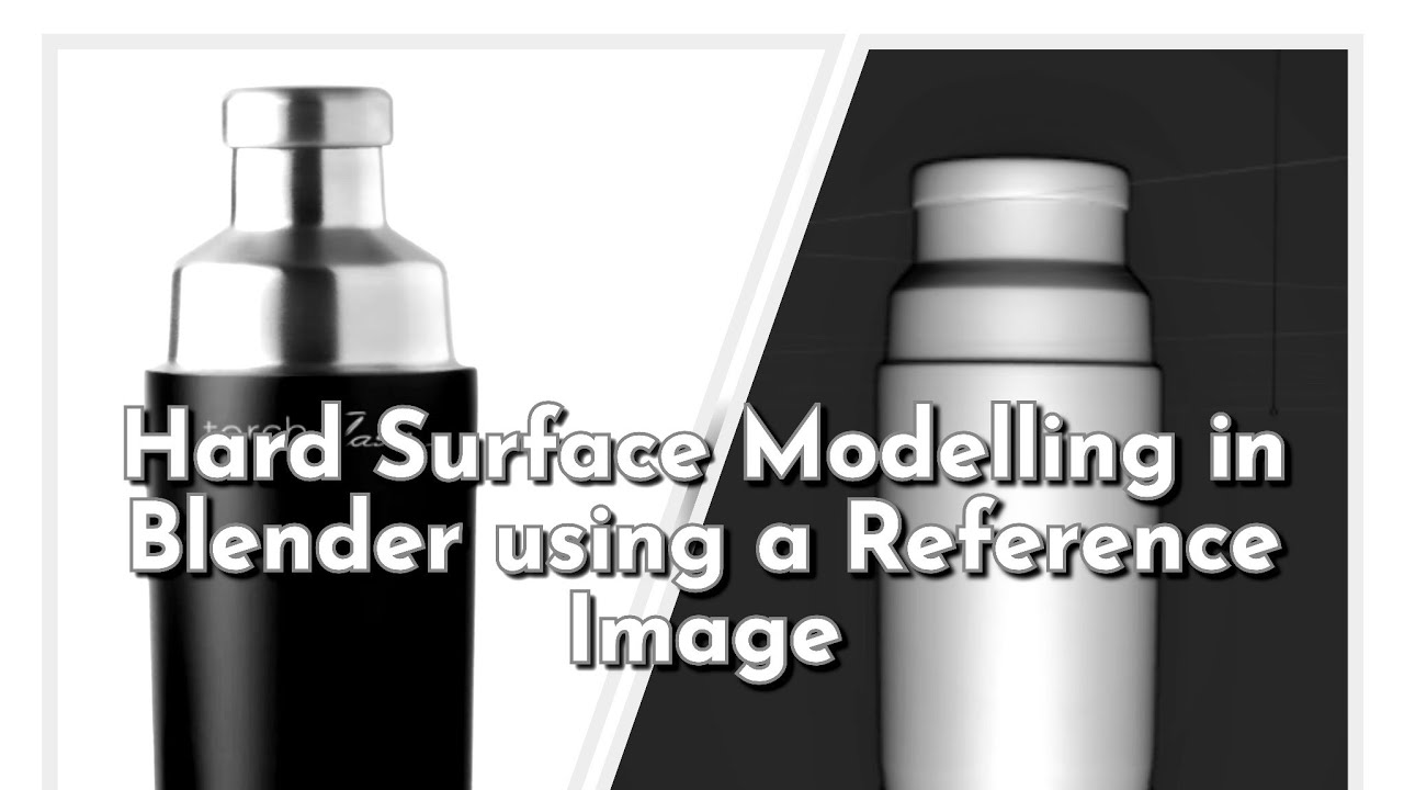 Hard Surface Modelling from a Reference Image [modelling a Flask] #b3d ...