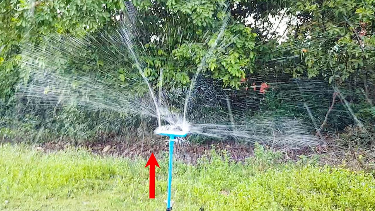 Amazing idea to make water sprinkler from PVC pipe for garden #diy # ...