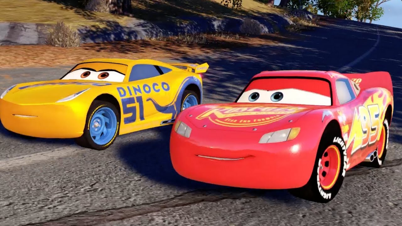 Cars 3 Driven To Win Intro Race + All Cars + Battle Power Ups - YouTube